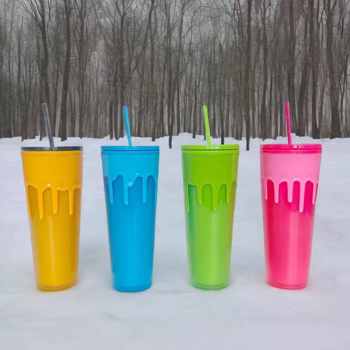 China Warehouse RTS 24oz Acyrlic Double-walled Glow in the Dark Tumblers (24pcs/40pcs)