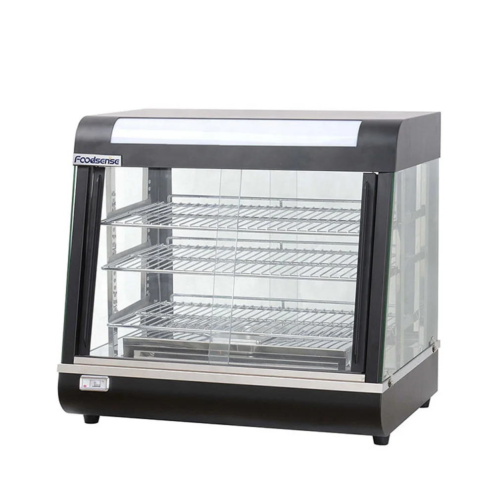 Electric 3-Shelf Food Warmer Display with Sliding Doors