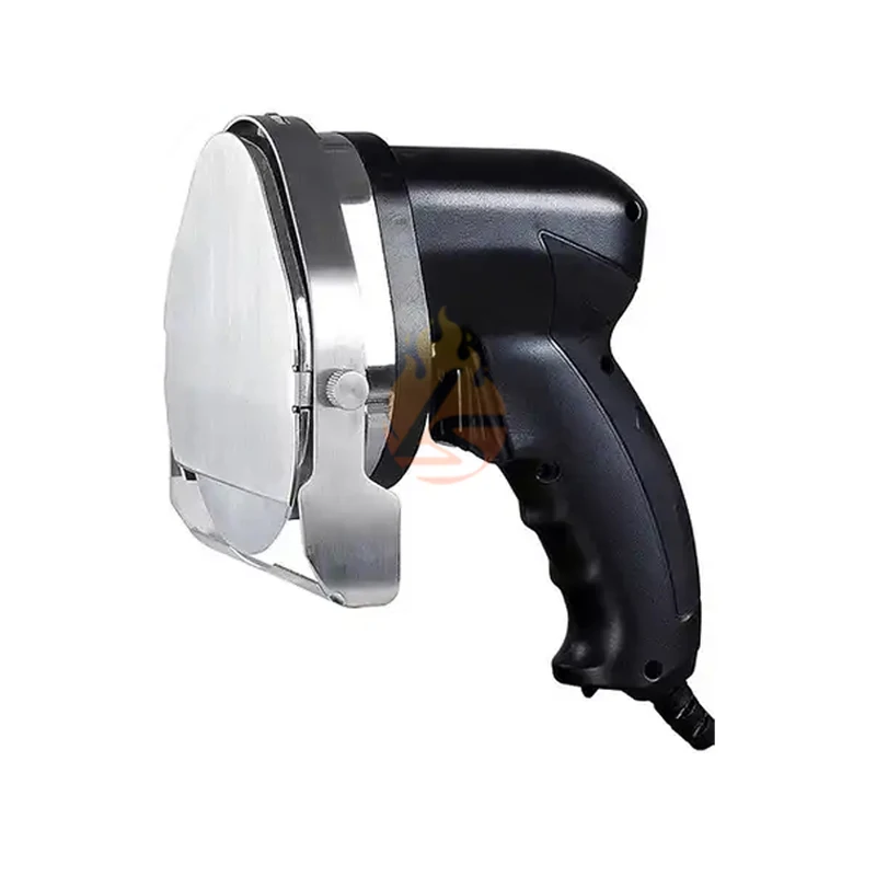 Commercial Shawarma Slicer | Black Handle, Stainless Steel