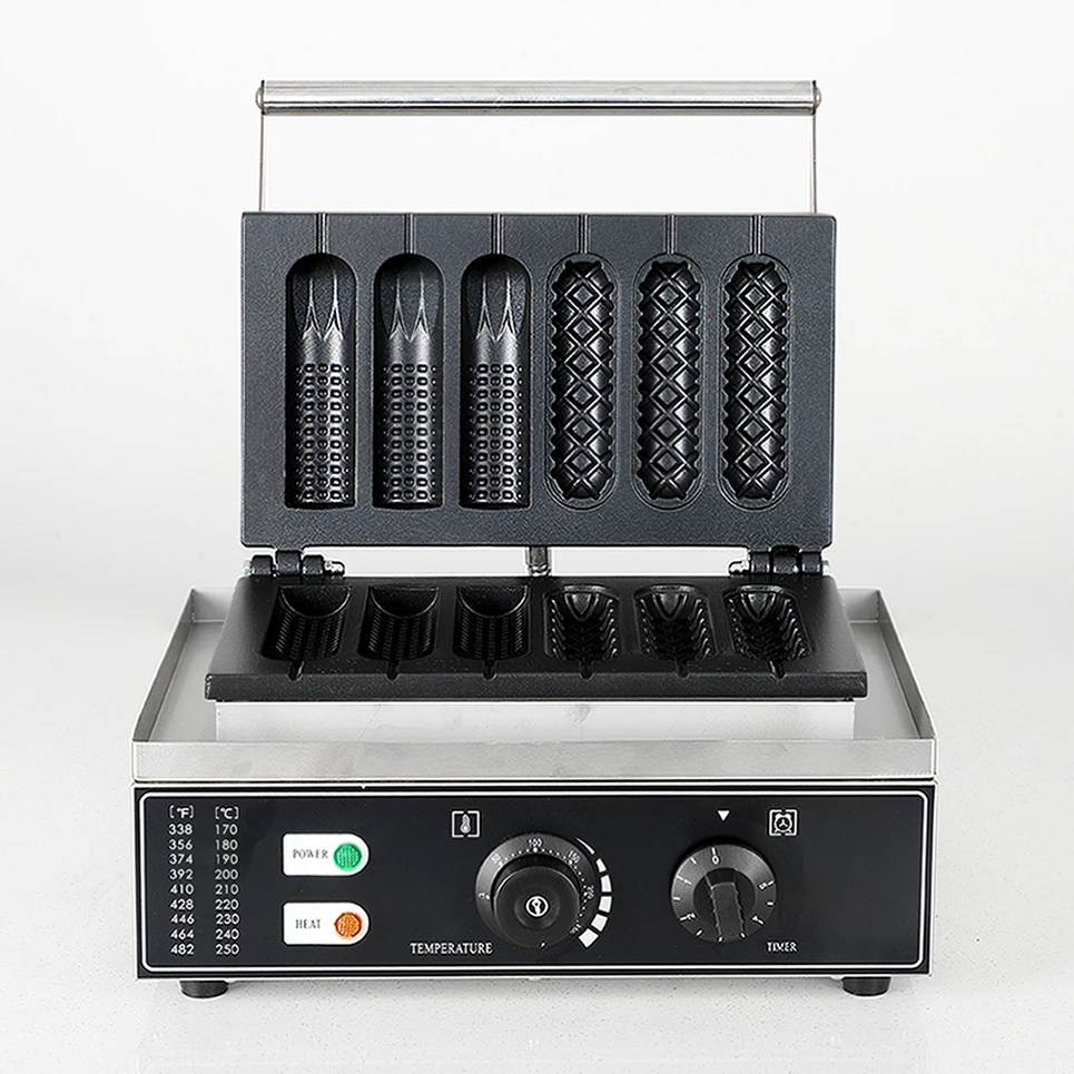 Electric Hot dog Machine Waffle Maker With Timer Temperature Control