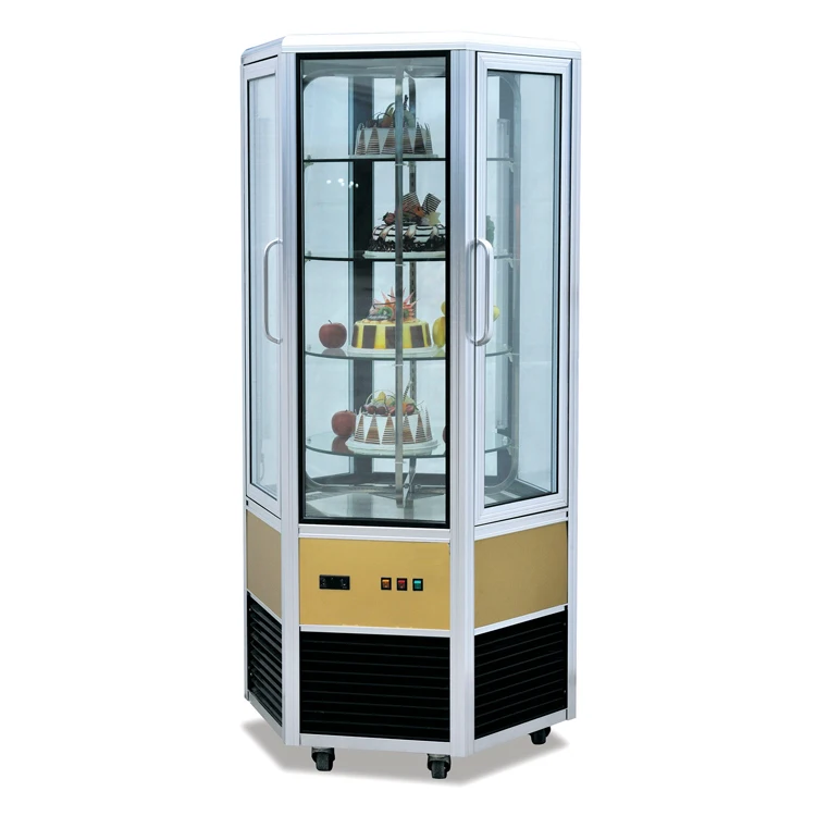 Fan Cooling Refrigerated Bakery Showcase Typically Cake Display Case