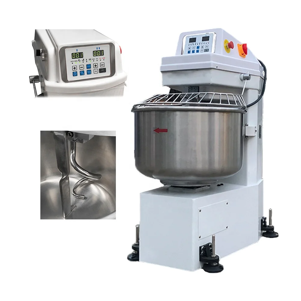 Commercial Bakery 25KG Flour Mixing Machine Spiral Mixer 80L Capicity