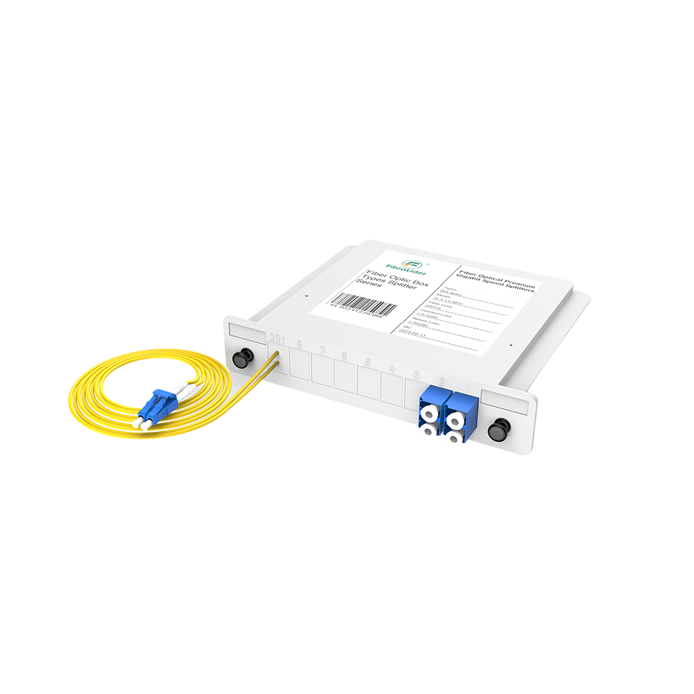 Fiber Optic Boxes PLC Splitter,1x4 with LC/UPC Patch Cord,G657A Singlemode,1:4 Plastic Insertion ...