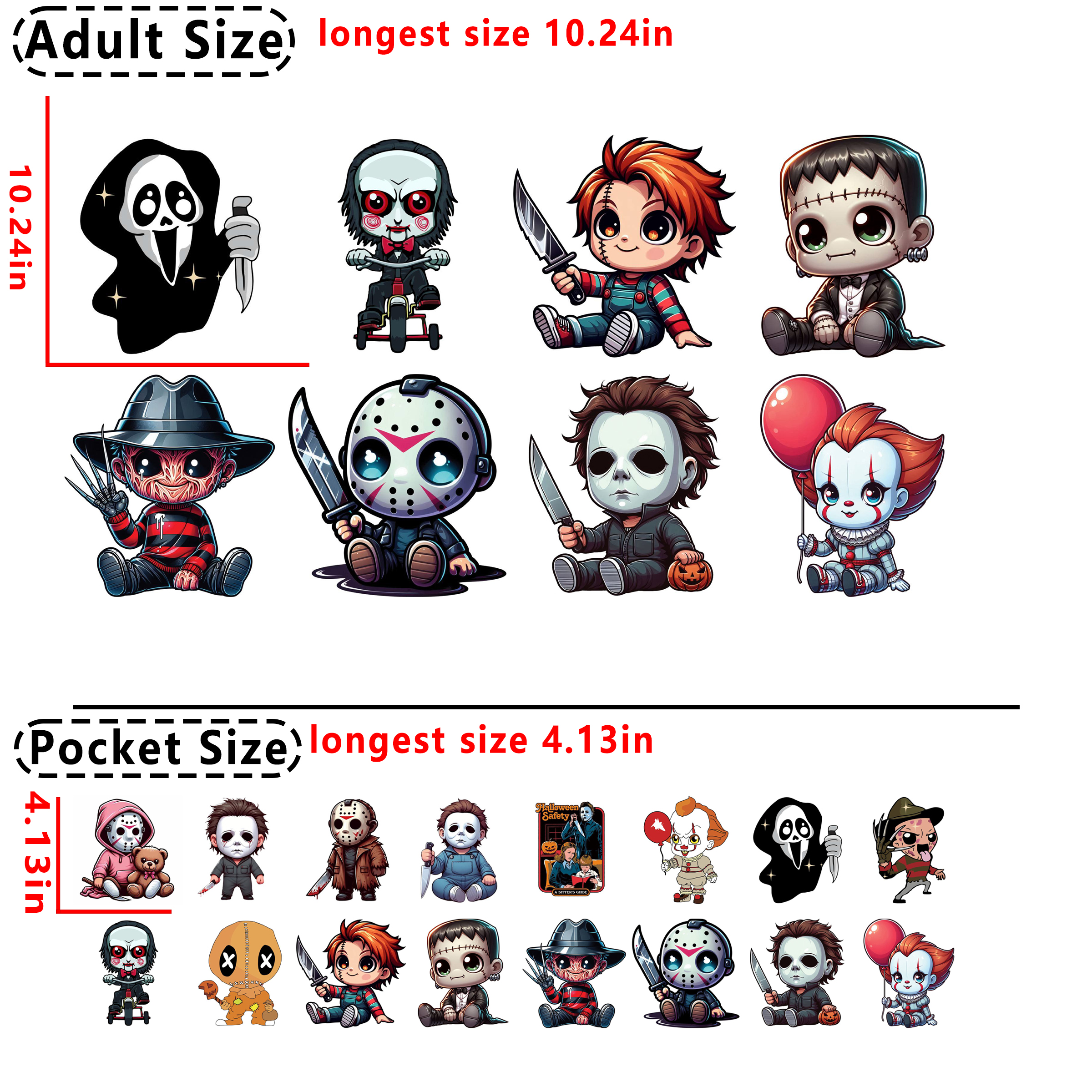Baby Horror DTF heat transfer vinyl for T-shirt hoodies