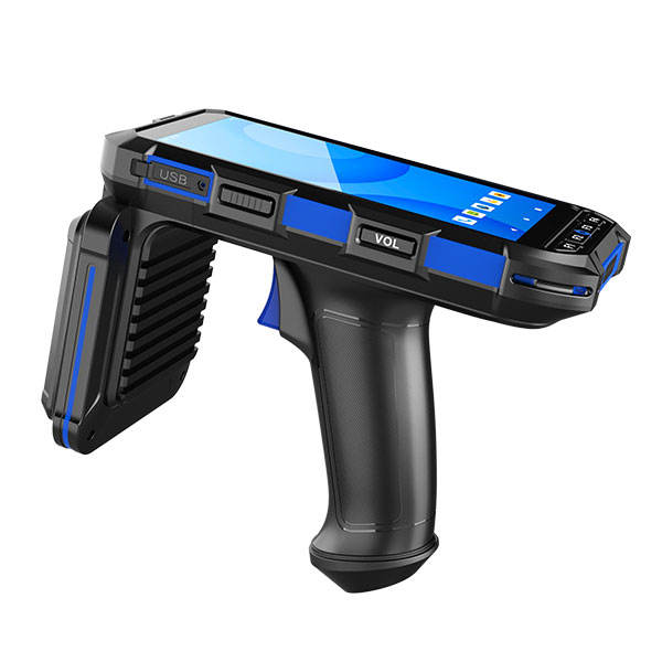 Long distance 865-868MHz Portable RFID handheld scanner with 2D zebra ...