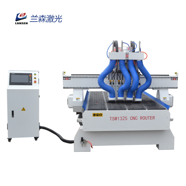 1325 4 Head cnc router woodworking engraving cutting machine