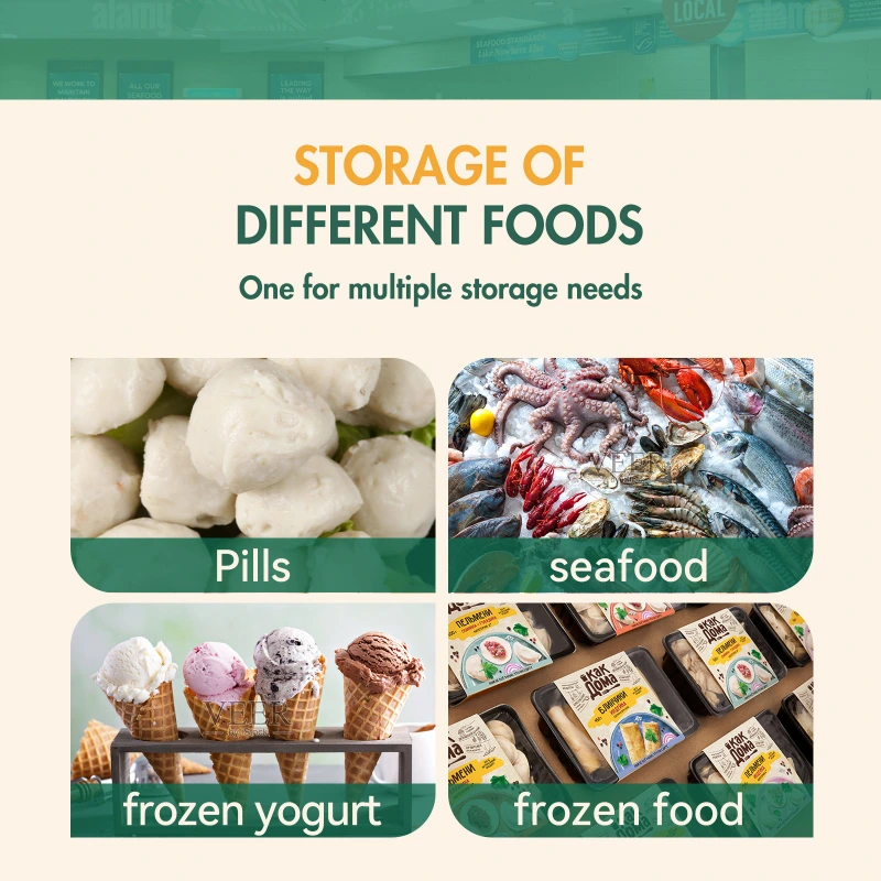 HR-C1450 Island type seafood freezer with glass door