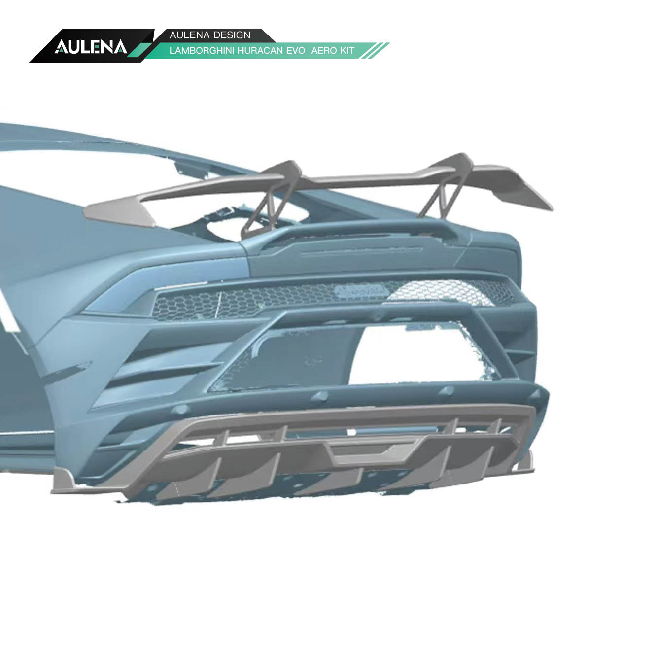 Lamborghini Huracan EVO Aulena Design dry carbon Rear Diffuser