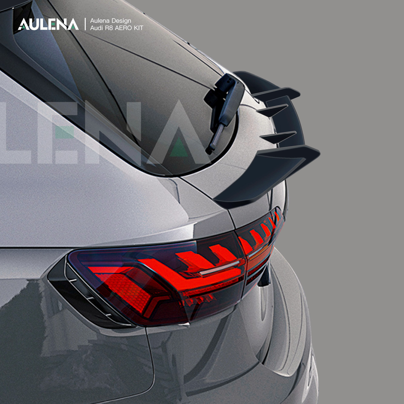 Aulena Design dry carbon performance Audi rs4 Carbon fiber design Rear Wing