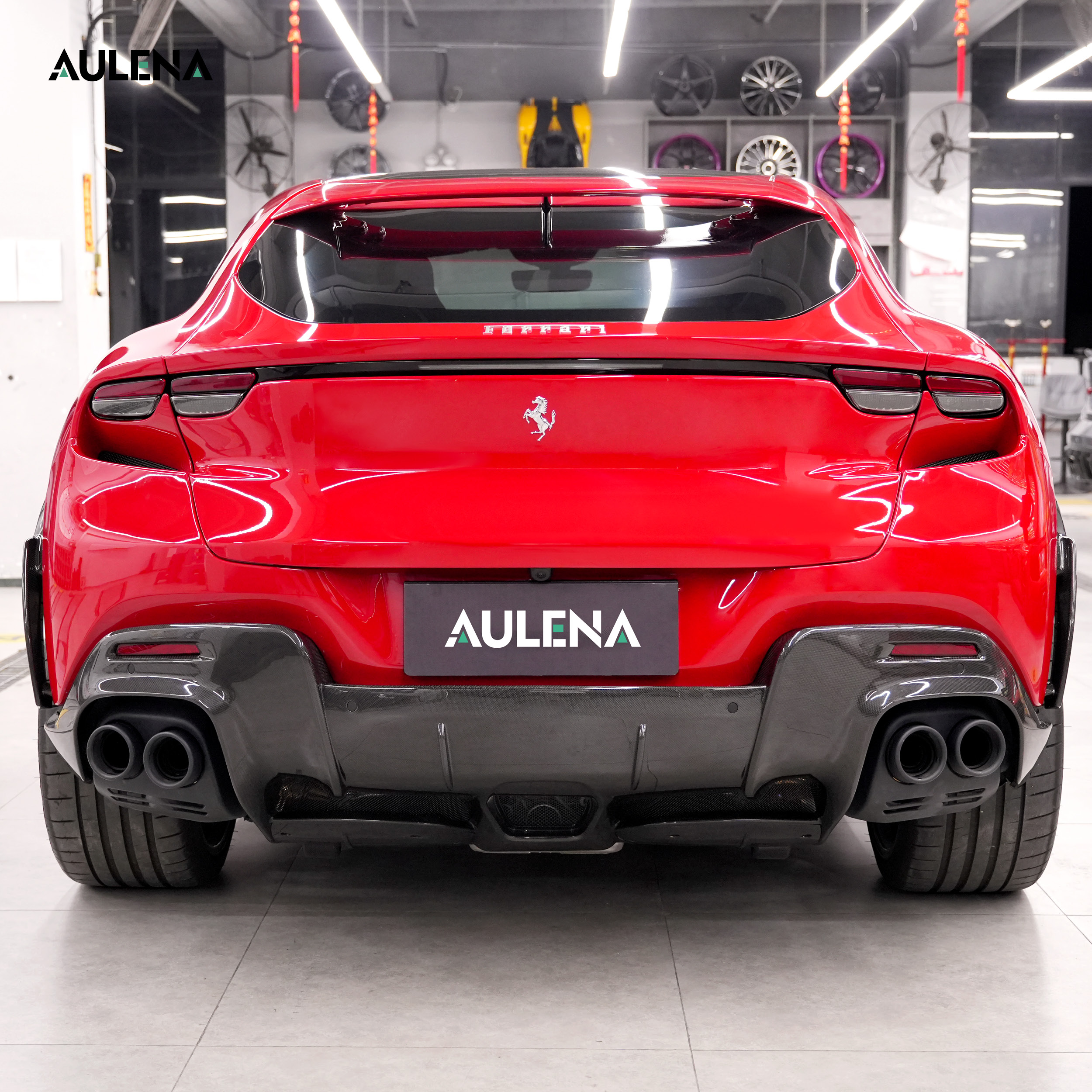 Ferrari Purosangue OEM dry carbon Rear Diffuser