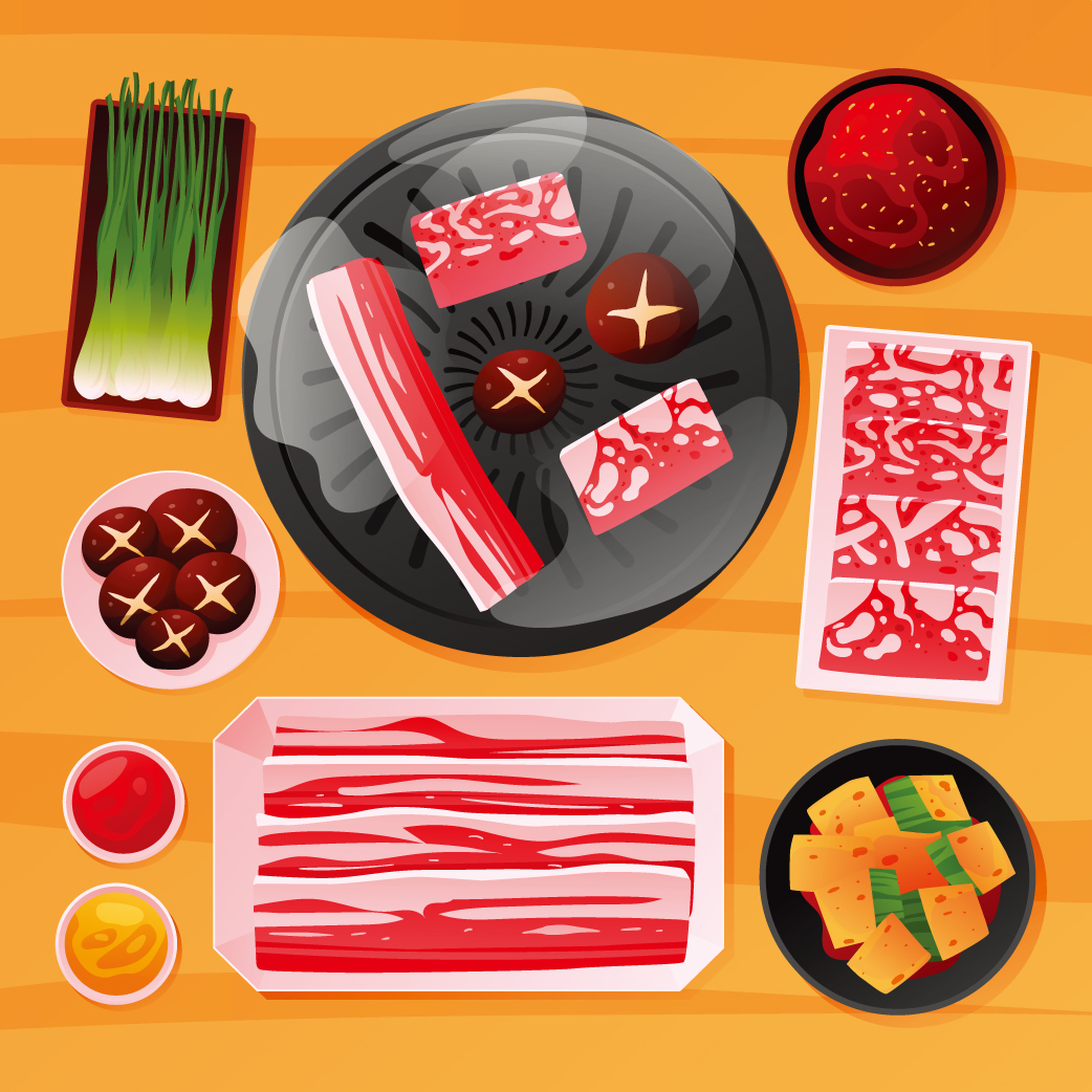 Korean traditional food pattern template (2)