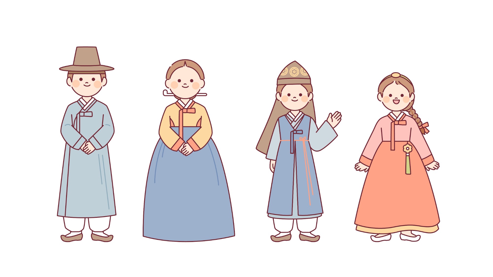 Korean traditional costume Hanbok pattern (31)