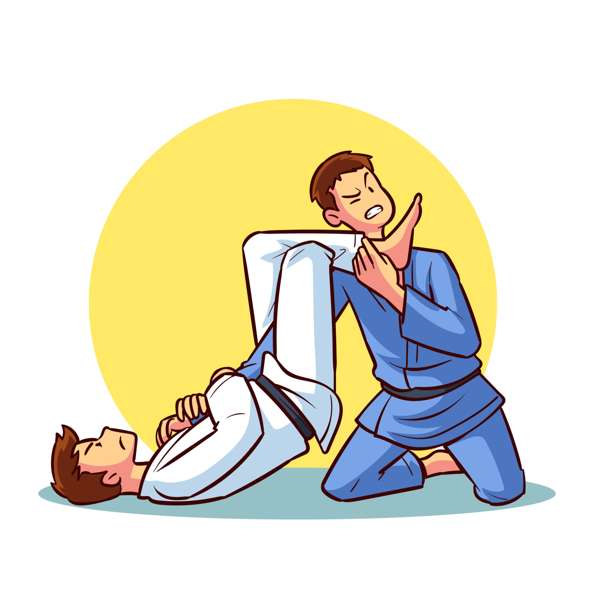 Japanese Judo: Cross Lock Against the Sun