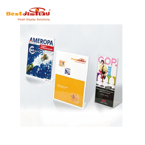 L-Shape A4 Clear Portrait Sign Holder – Durable Acrylic Display Stand ...