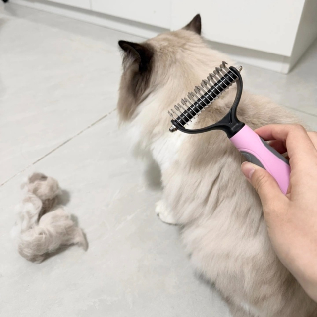 Professional Detangler & Pet Dematting Comb Dog & Cat Deshedding Tool