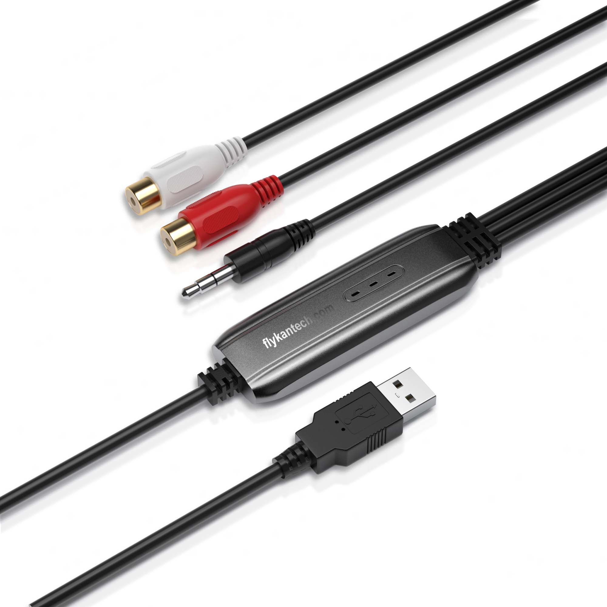 AV202-A | USB2.0 Analog Audio Grabber (3.5mm, R/L, Metal)