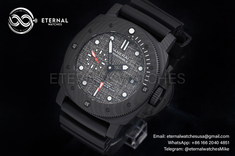 PANERAI - SUPER CLONE PAM1039 Submersible Luna Rossa GMT 47mm Carbon/RU ...