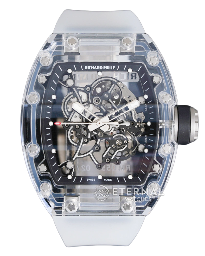 RICHARD MILLE - VAUCHER SUPER CLONE RM055 Crystal Sapphire Black Inner ...