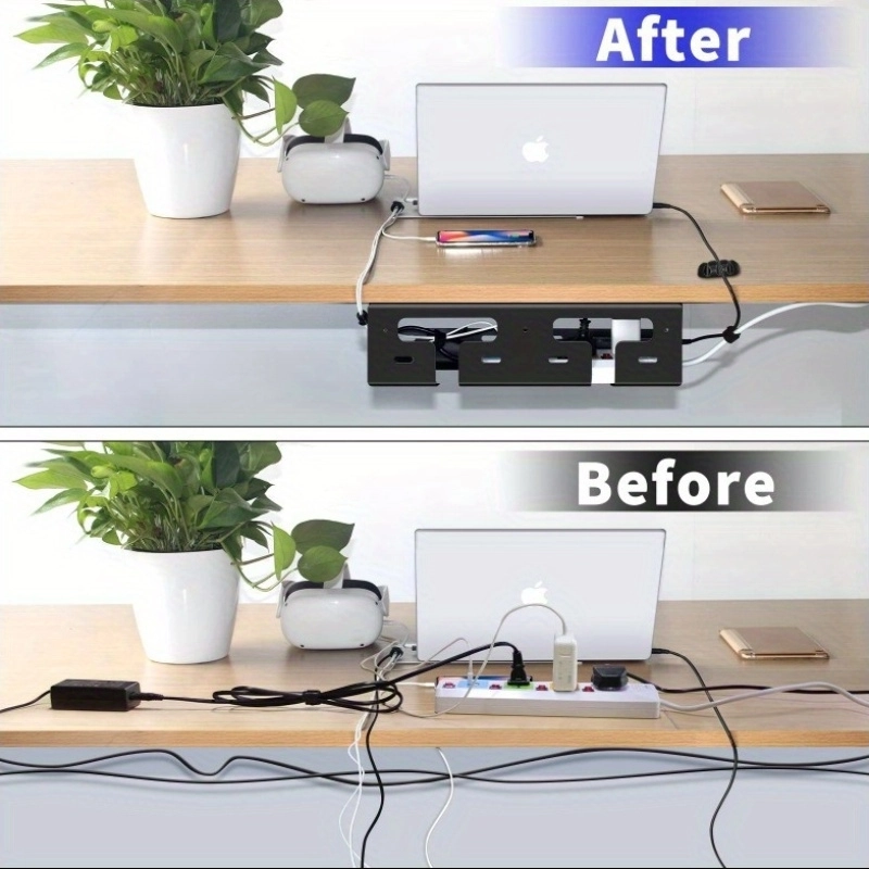 New model_I-shaped under desk cable management trough