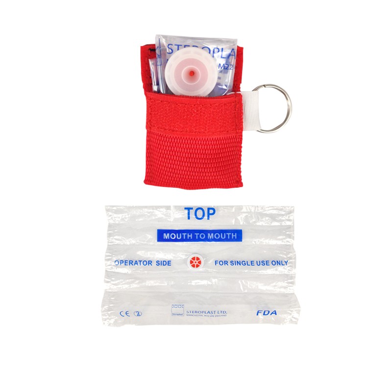 Disposable CPR Mouth Shield & Keychain Kit Customized with Logo