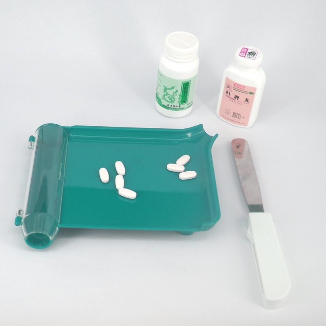 Plastic Counting Tray w/ Stainless Steel Pharmacy Spatula