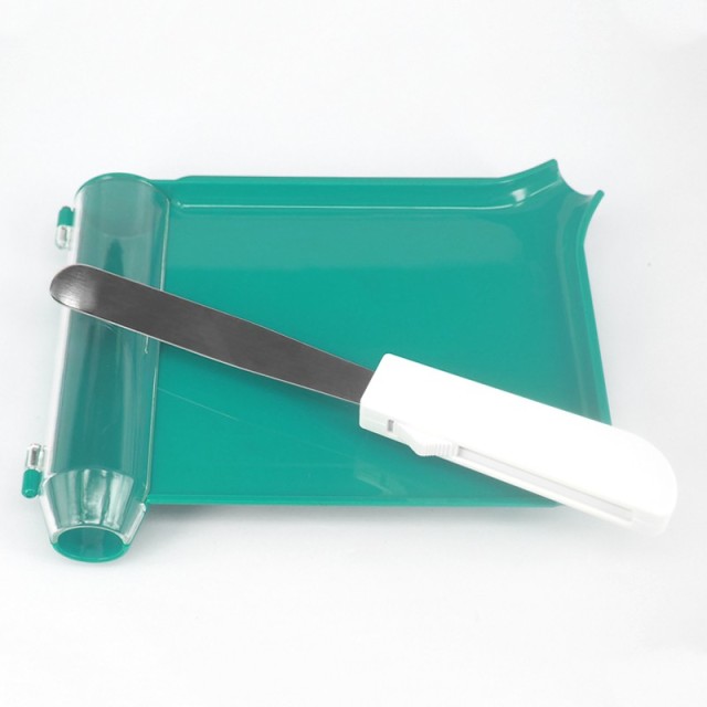 Plastic Counting Tray w/ Stainless Steel Pharmacy Spatula