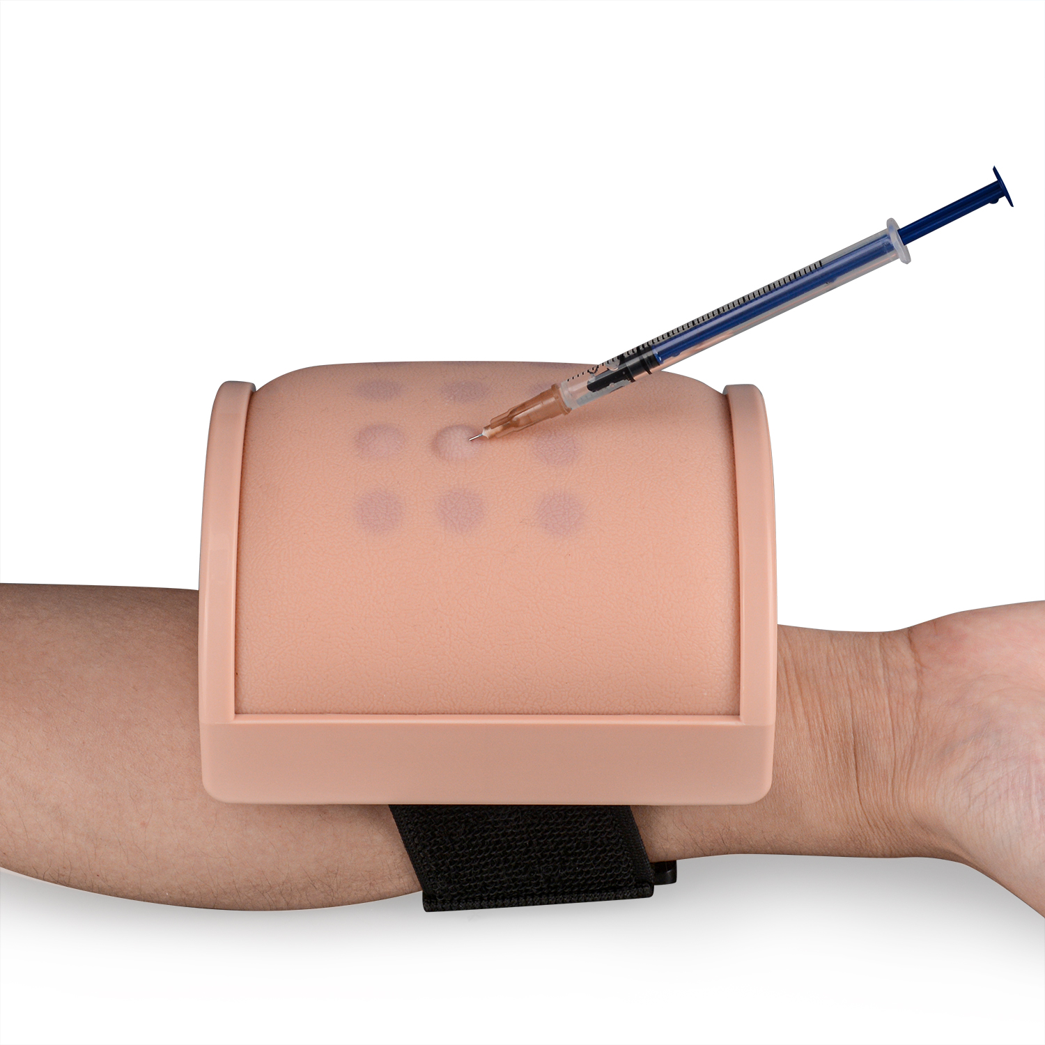 Wearable IM/ID/SQ Injection Practice Pad with Intradermal Injection Spots
