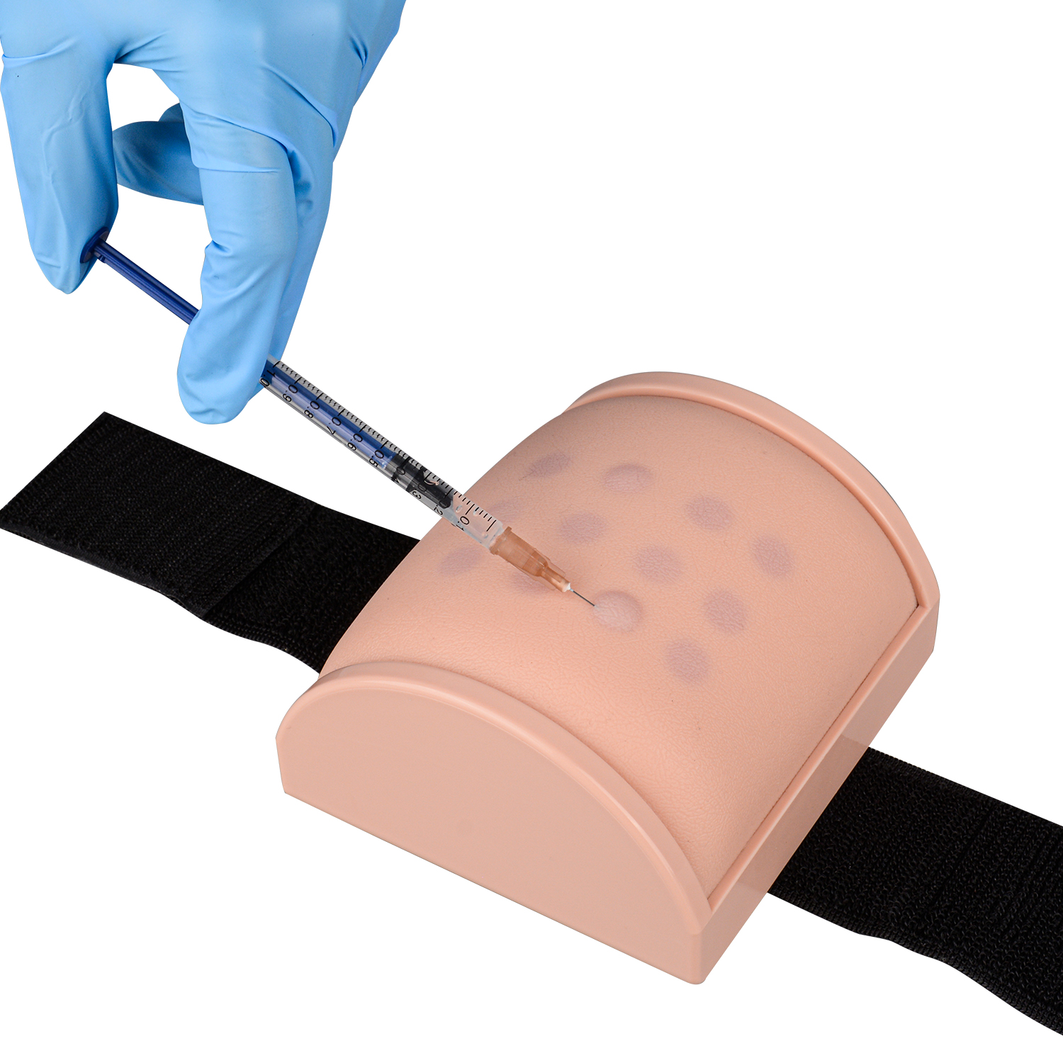 Wearable IM/ID/SQ Injection Practice Pad with Intradermal Injection Spots