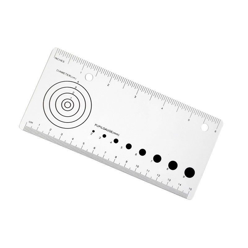 Medical Use Wound Measuring Ruler with Pupil Gauge Reference