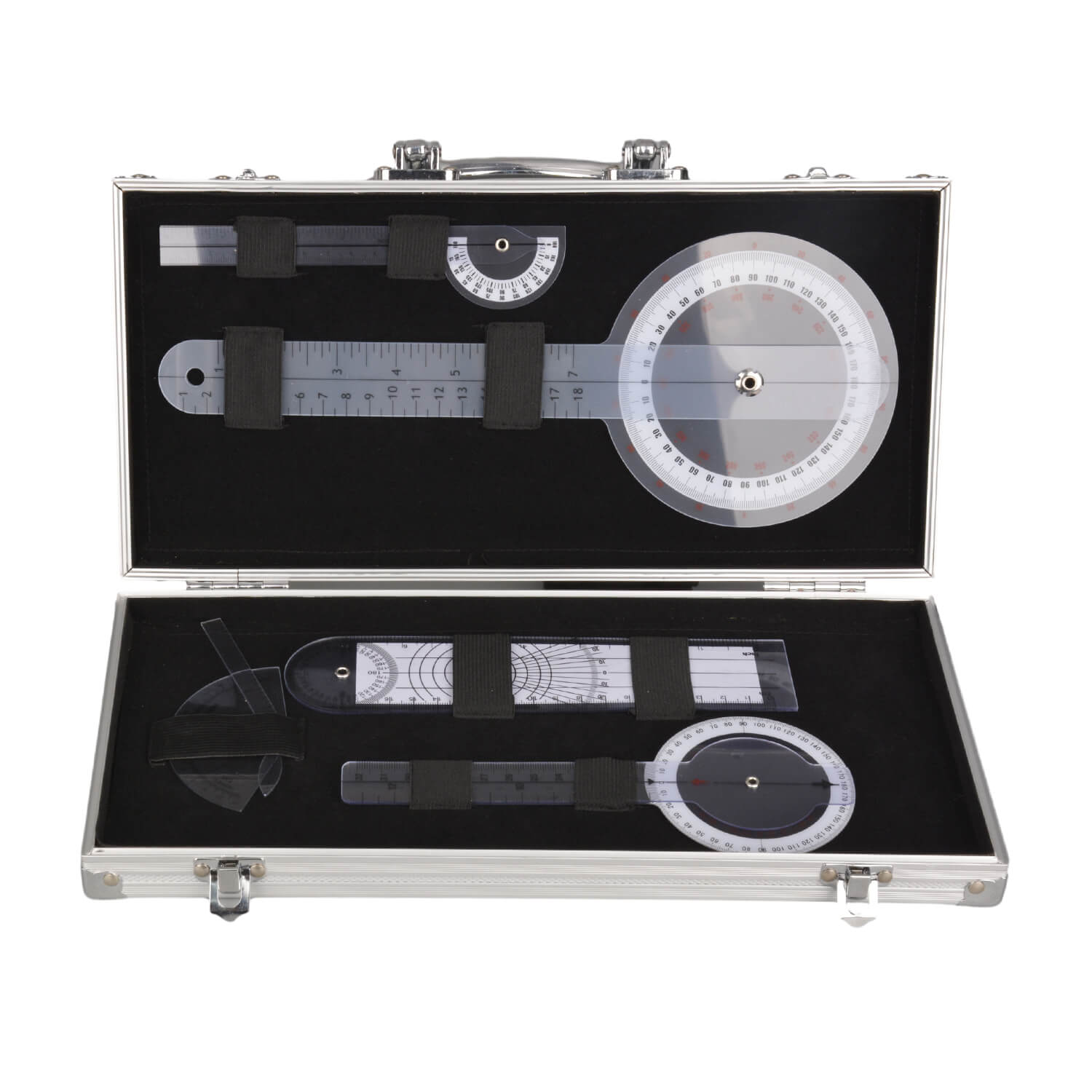5 Pieces Goniometer Set with Premium Metal Box