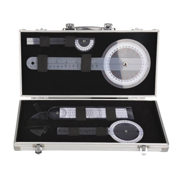 5 Pieces Goniometer Set with Premium Metal Box