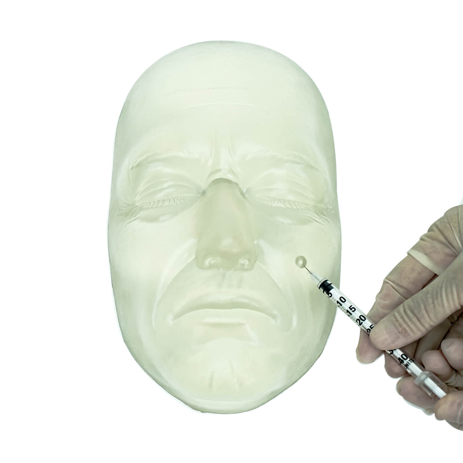 Transparent Mannequin Face for Facial Injection and Thread Lifting Training