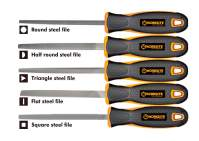 WORKSITE 5PC STEEL FILE SET