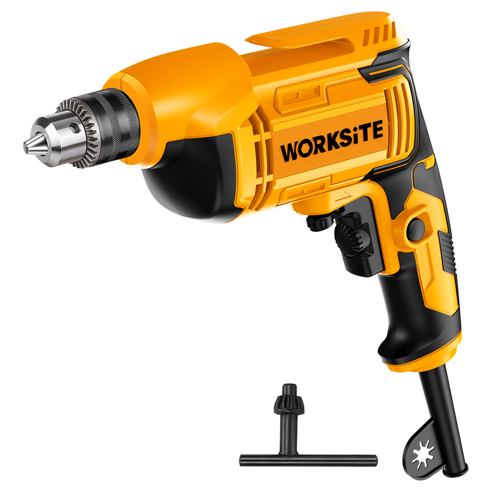 WORKSITE Electric Corded Hammer Drill 3/8" Metal Chuck Variable Speed