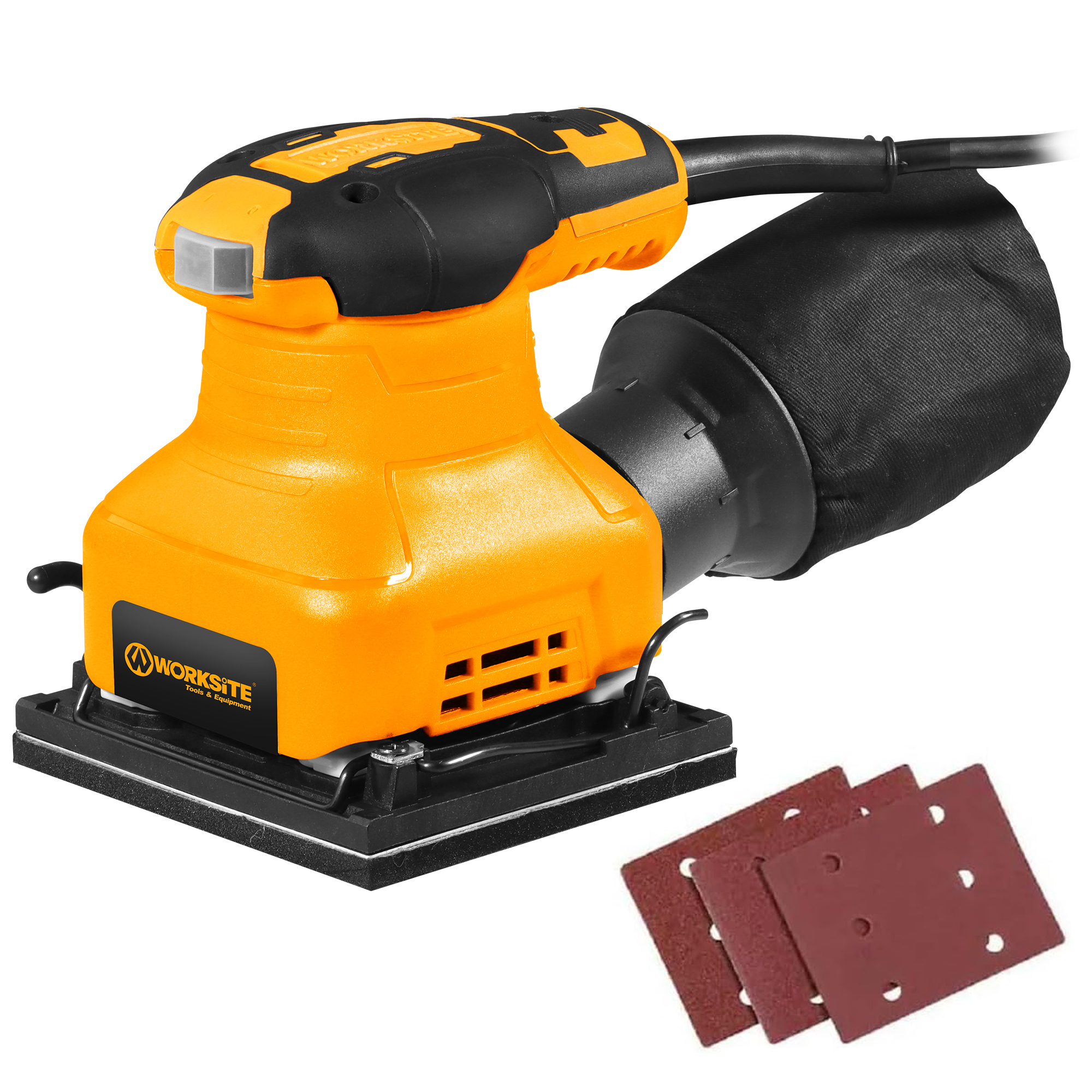 WORKSITE Palm Sander 1/4 Sheet Electric Drywall Woodworking Sanders