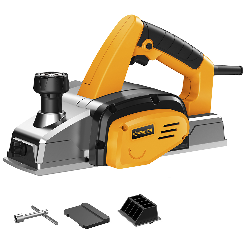 WORKSITE Electric Wood Planer Portable Woodworking Handheld Planer