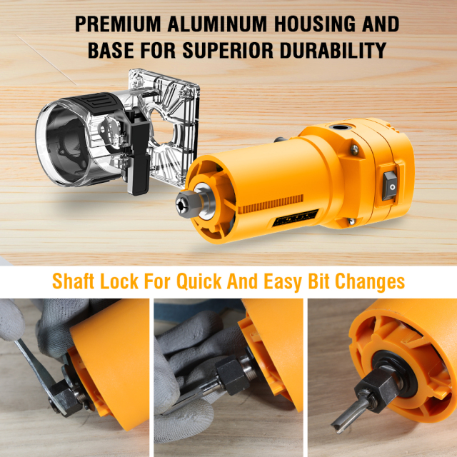 WORKSITE Woodworking Trimmer 600W Compact Electric Wood Edge Trimmer