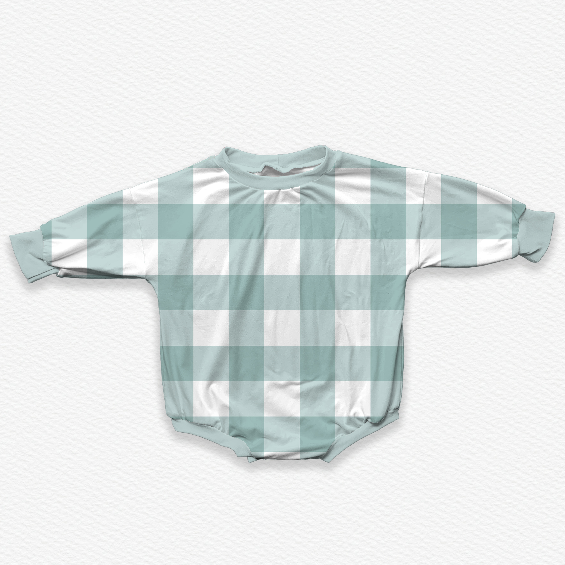 Bamboo Viscose Baby Bubble Onesie – Colorful Plaid Design