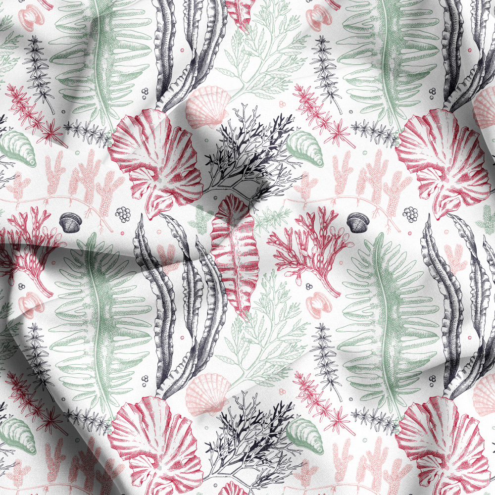 Sea Life & Seaweed Fabric | Custom Prints | Prinstitch