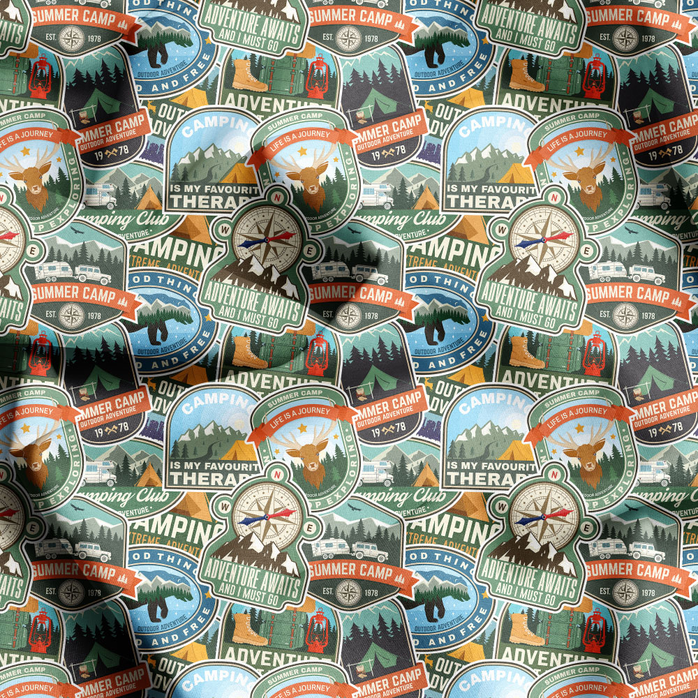 Vintage Travel Explorer Print Fabric – Prinstitch