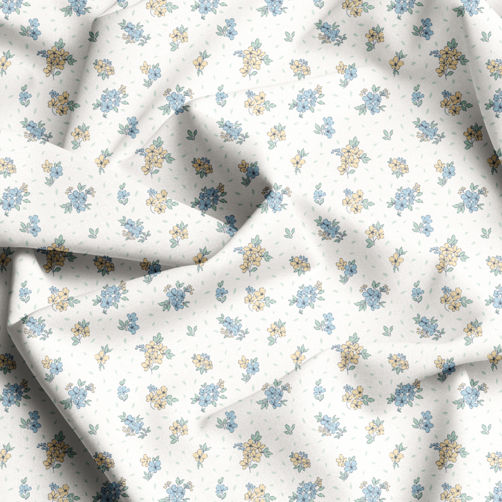 Small Cute Ditsy Floral Liberty Fabric Custom Print