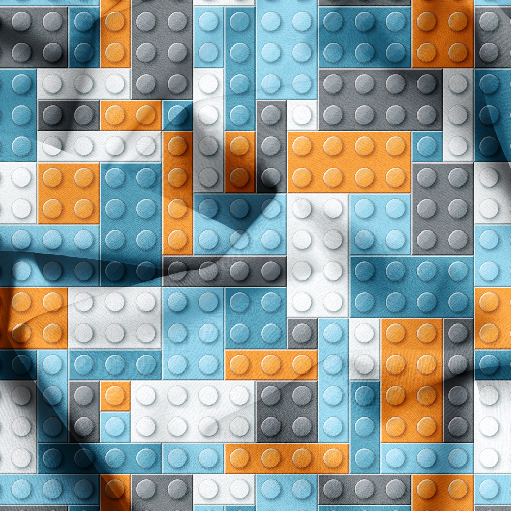 Custom Toy Building Bricks Print Fabric | Digital printing