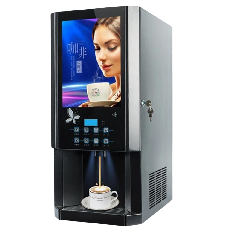 Hot Cold coffee drinks and water dispenser vending machine with cooling ...