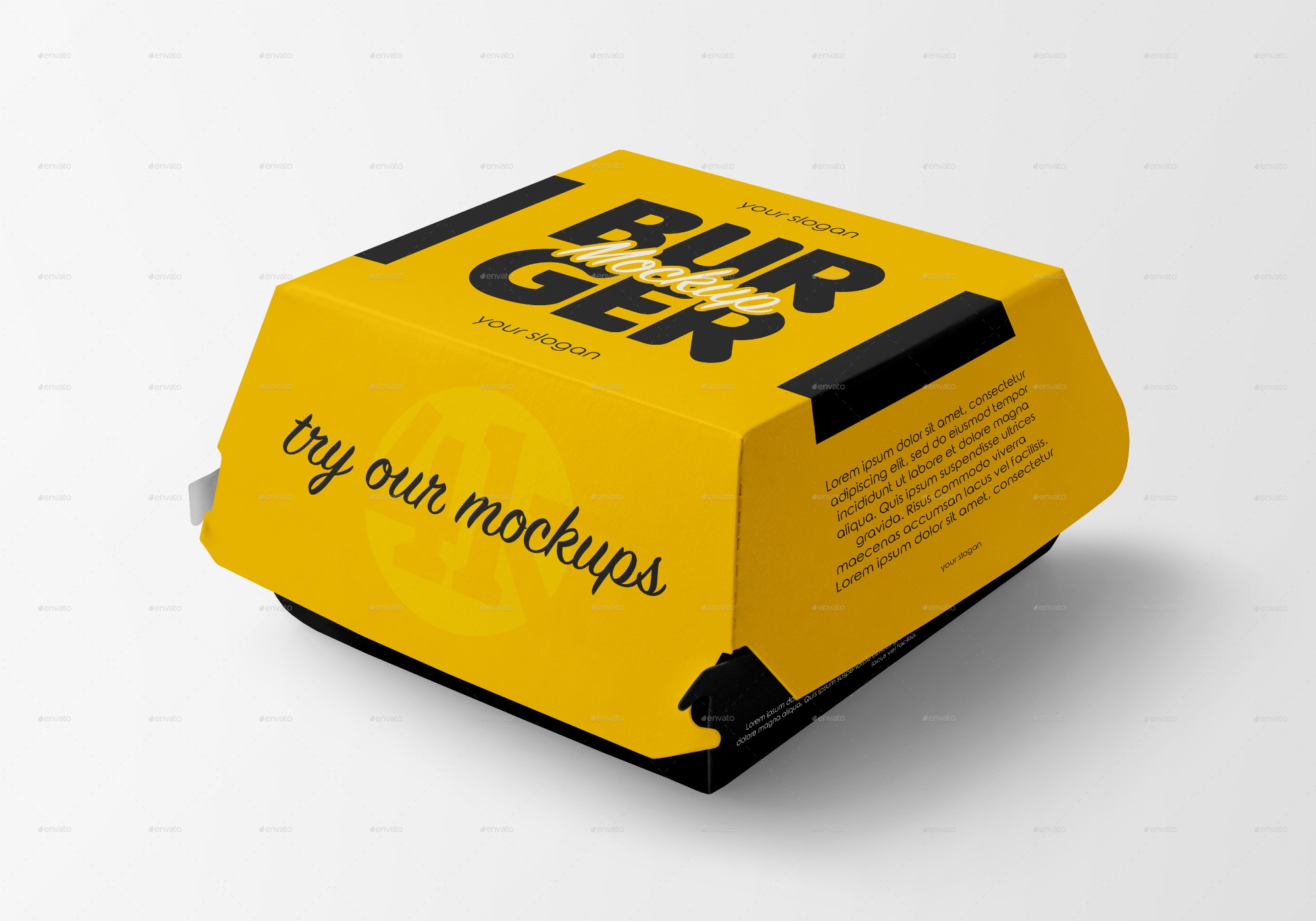 Custom printed kraft paper burger box