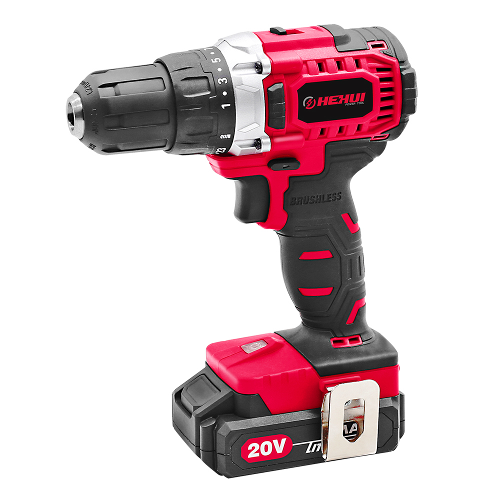 HEHUI 20V Brushless Cordless Drill 1/2" Handheld Electric Power Drills