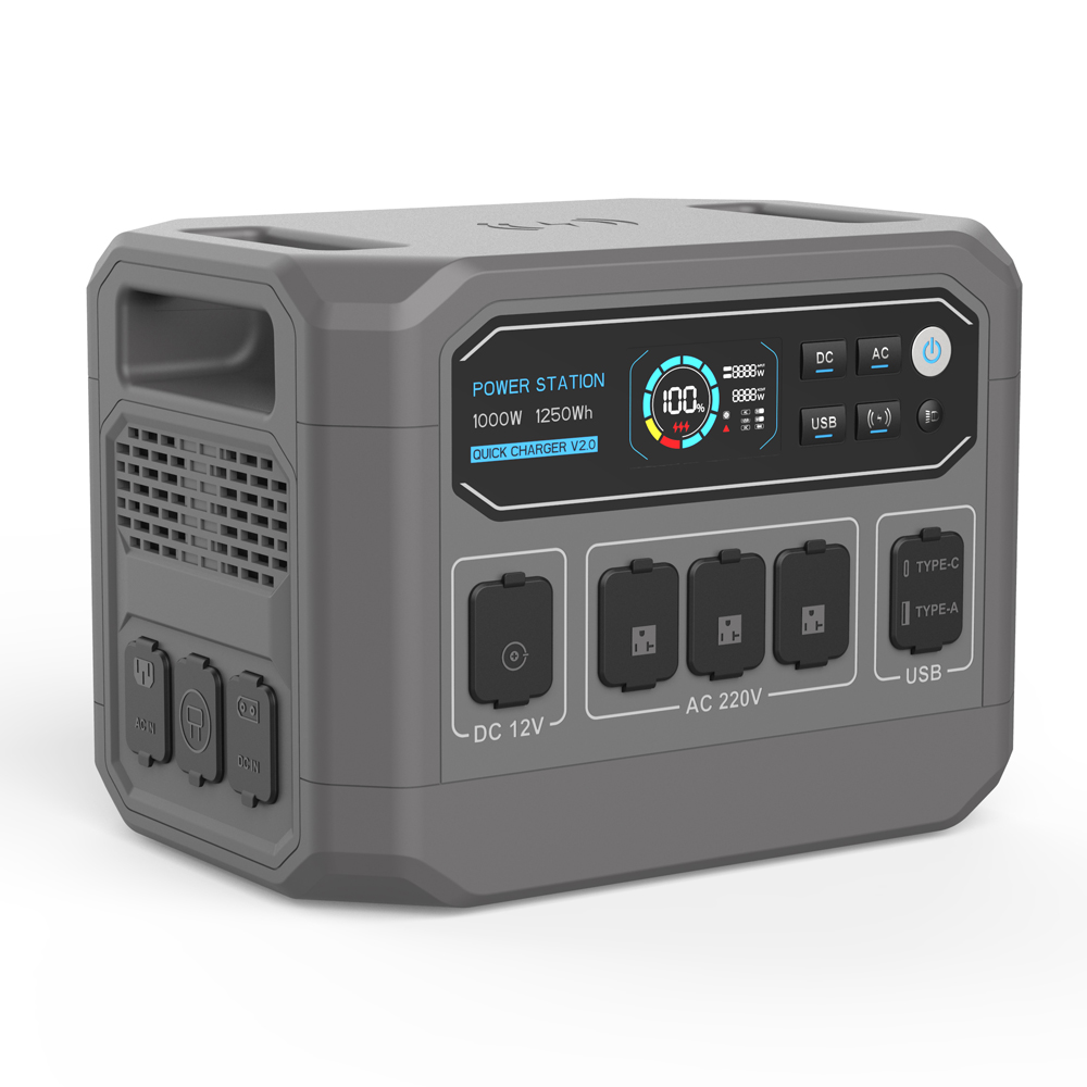 HEHUI Portable Solar Power Station Generator 1024Wh LiFePO4 Battery