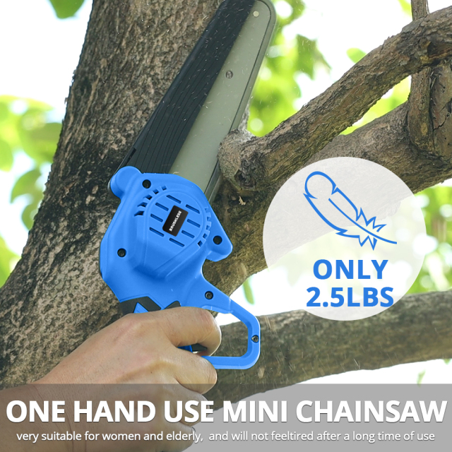 HEHUI Brushless Cordless Mini Chainsaw 6" Handheld Small Chainsaws