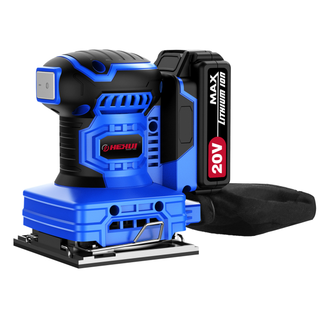 HEHUI 20V Cordless Plam Sander Handheld Compact 1/4 Sheet Sanders