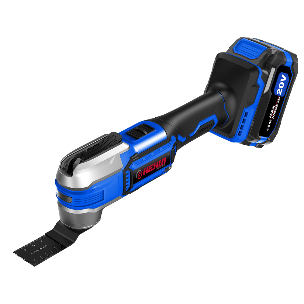 HEHUI 20V Brushless Cordless Oscillating Tool 3.6° Oscillation Angle