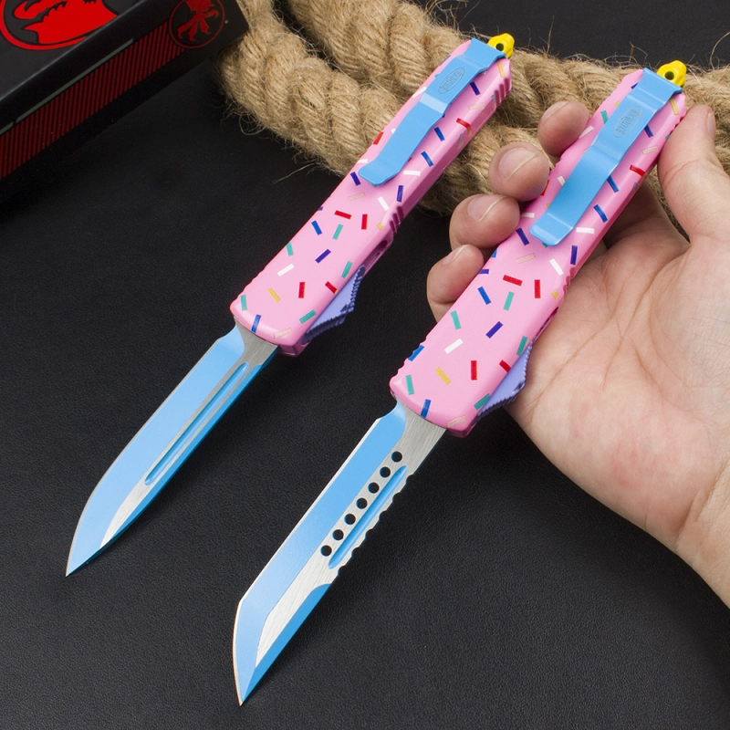 Microtech Pink Donut 4styles UTX-70 knives AUTO OTF Knife 3.34" 440C ...